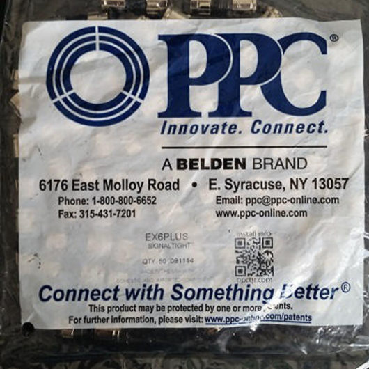 PPC EX6 Plus RG6 Compression Connectors Coaxial | Sedectro