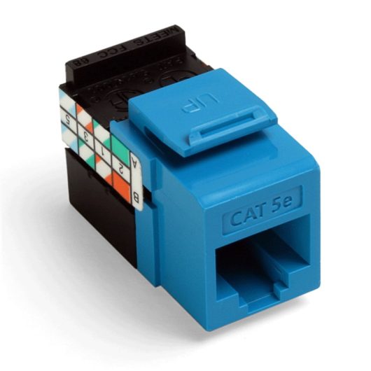 Leviton 5G108-RW5 QuickPort Cat5e RJ45 UTP Connector White | Sedectro