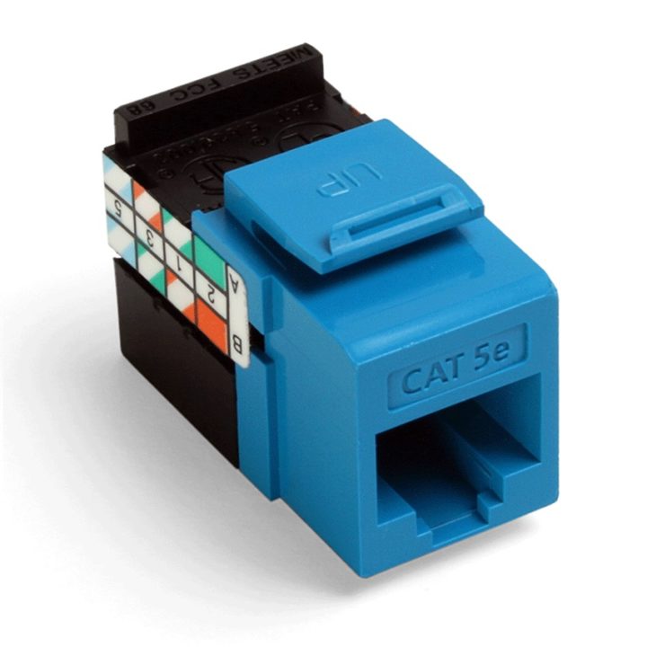 Leviton 5G108-RW5 QuickPort Cat5e RJ45 UTP Connector White | Sedectro