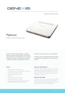 Genexis Platinum P-6810 Triple-Play Router With WiFi Technology | Sedectro